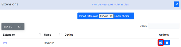 Creating/Updating the Location for an Extension